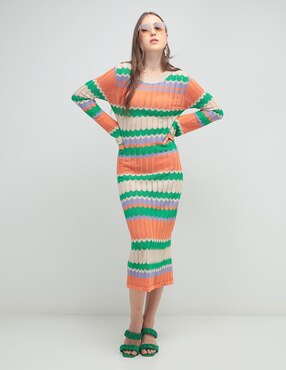 Vestido midi casual Kur.Kuma para mujer