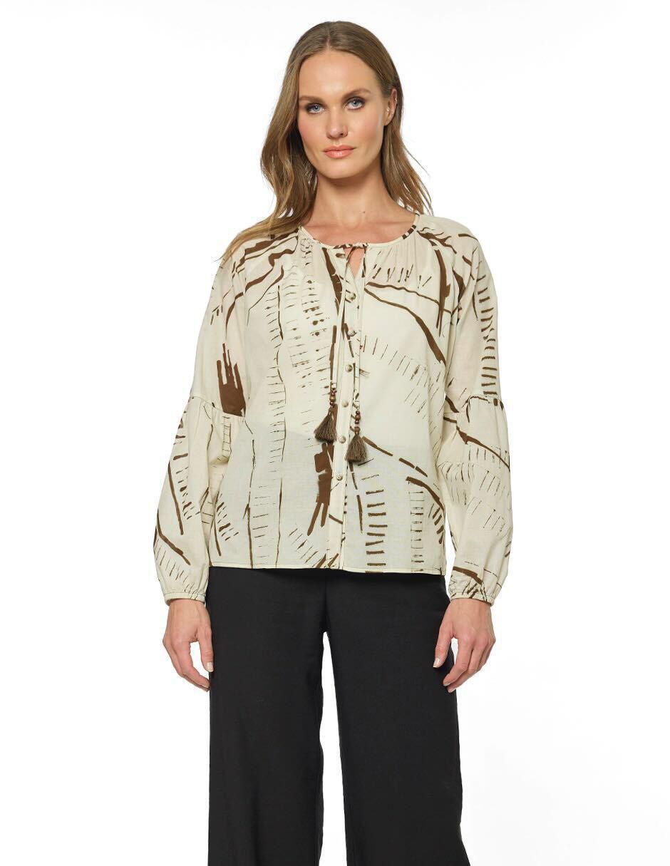 Blusa Foley's manga larga para mujer